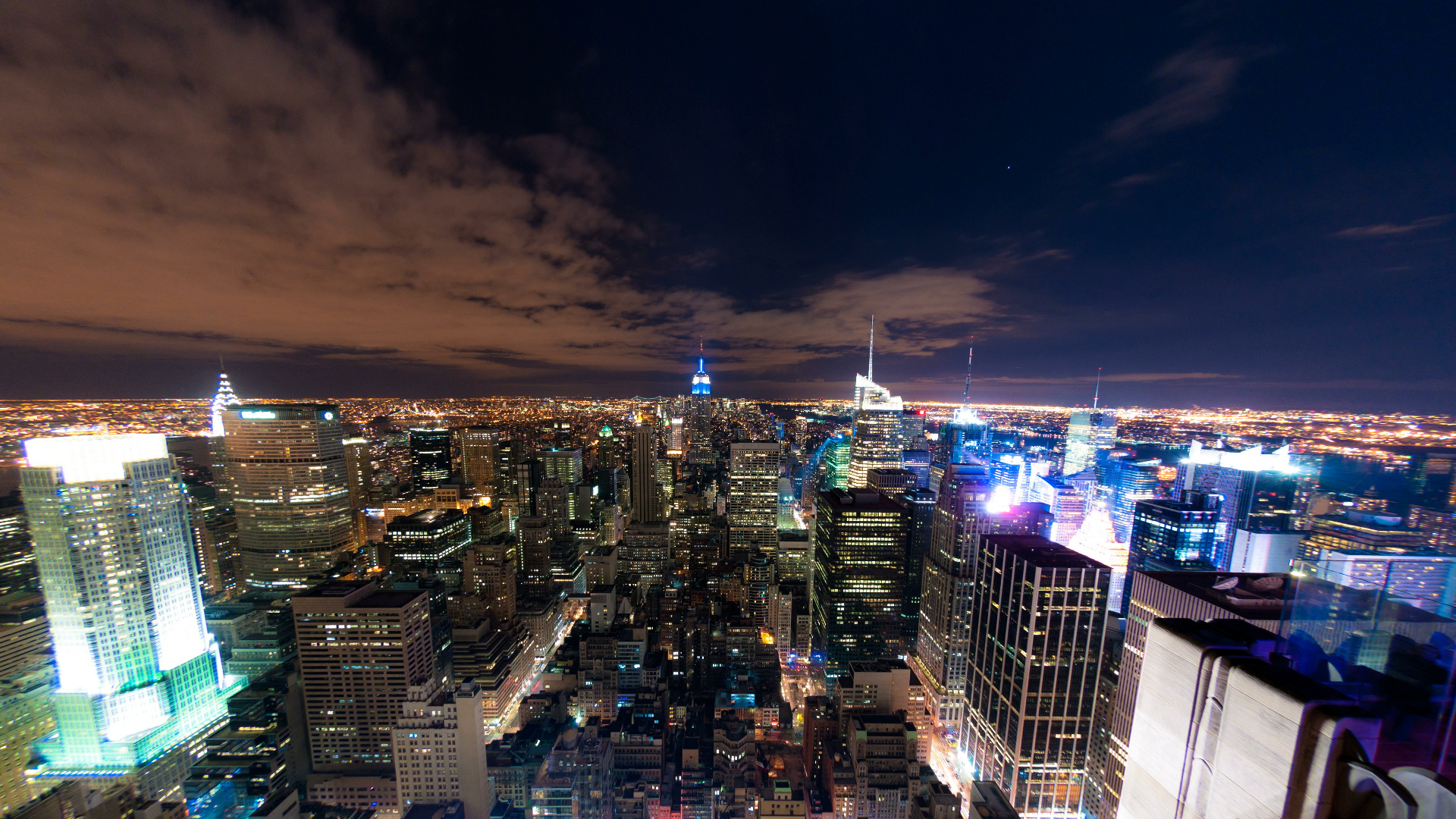 New York cityscape time-lapse from the Rockefeller building