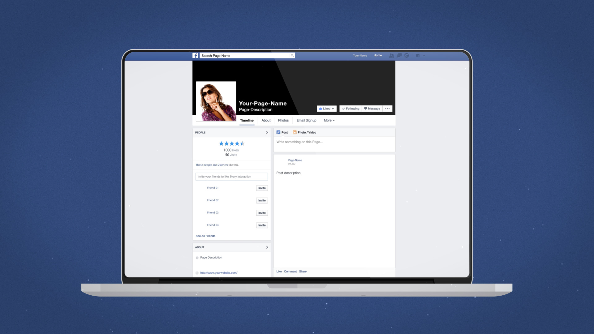 Facebook Laptop Intro - After Effects Template