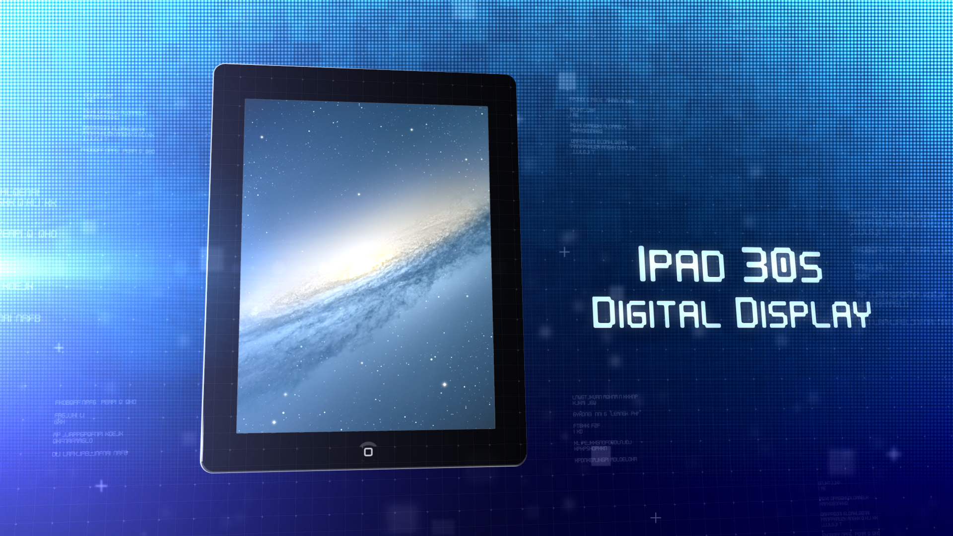 iPad 30s Digital Display - Final Cut and Apple Motion Template